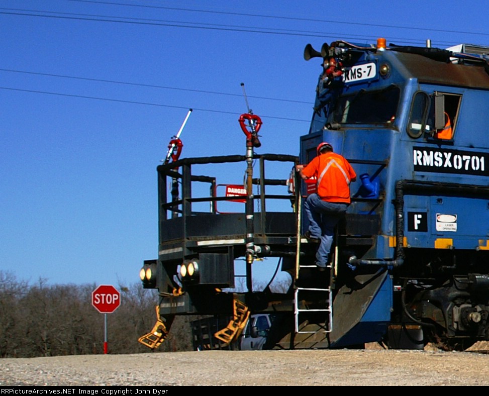 Close up of the water canons on the front of RMSX 701